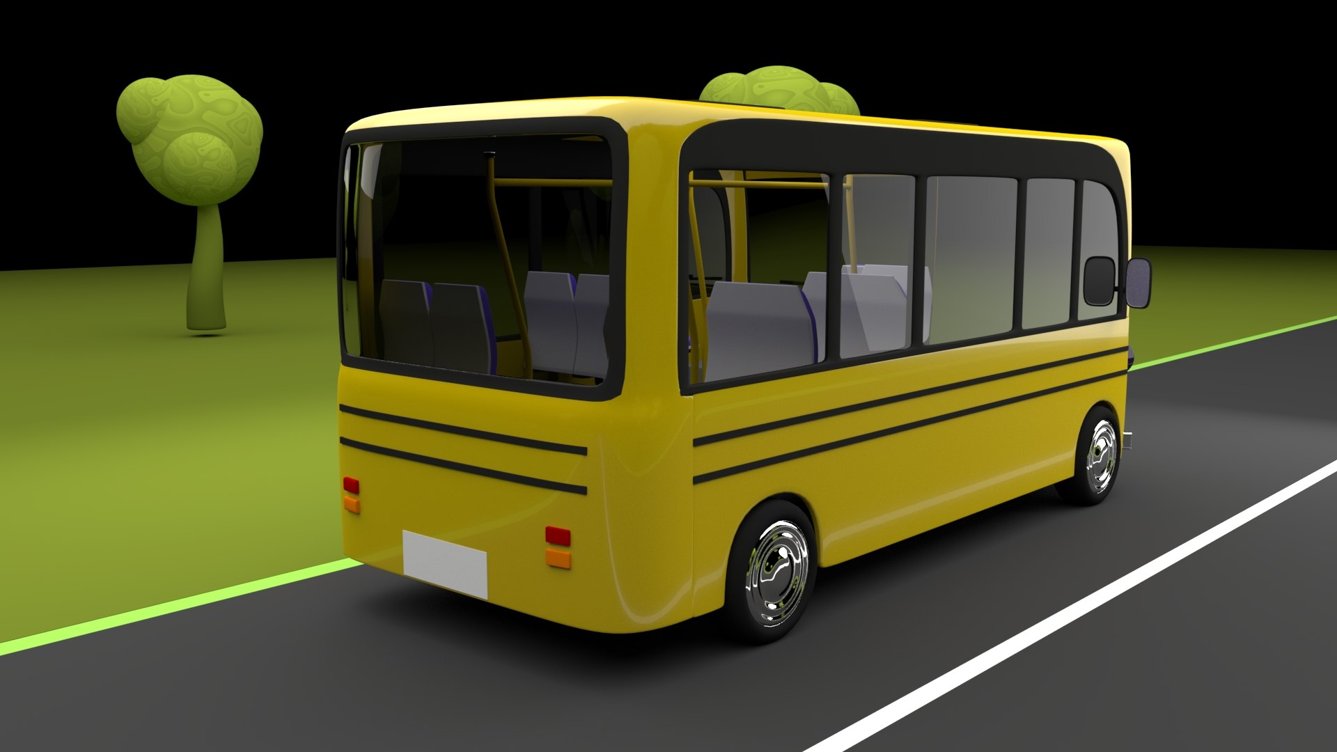 Cartoon Bus 3D Model - TurboSquid 1397563