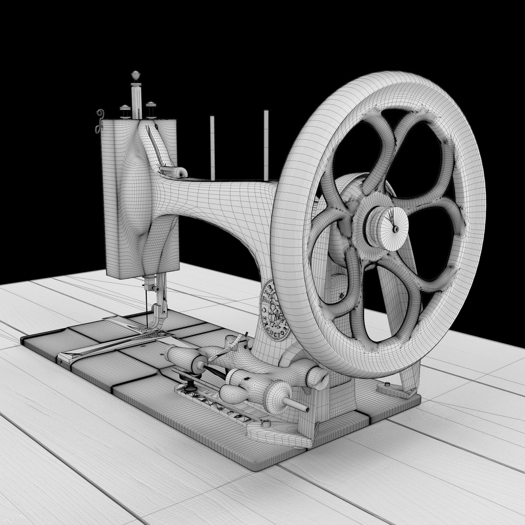 Wertheim Vintage Sewing Machine 3D Model - TurboSquid 1255408