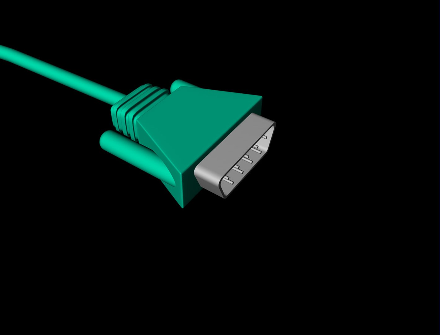 db9 serial cable 3d model