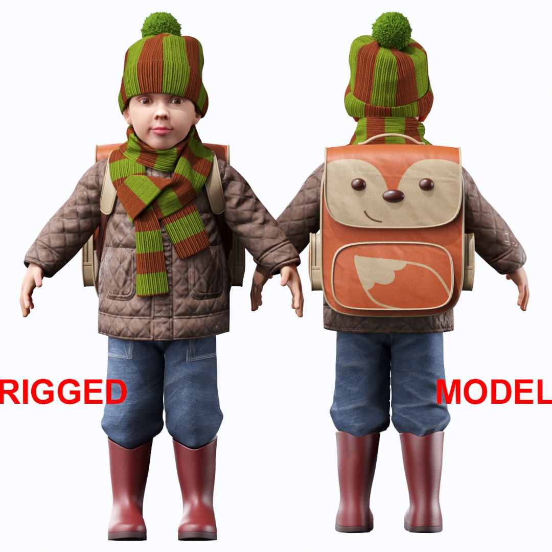 3D Model School Boy - TurboSquid 1618671