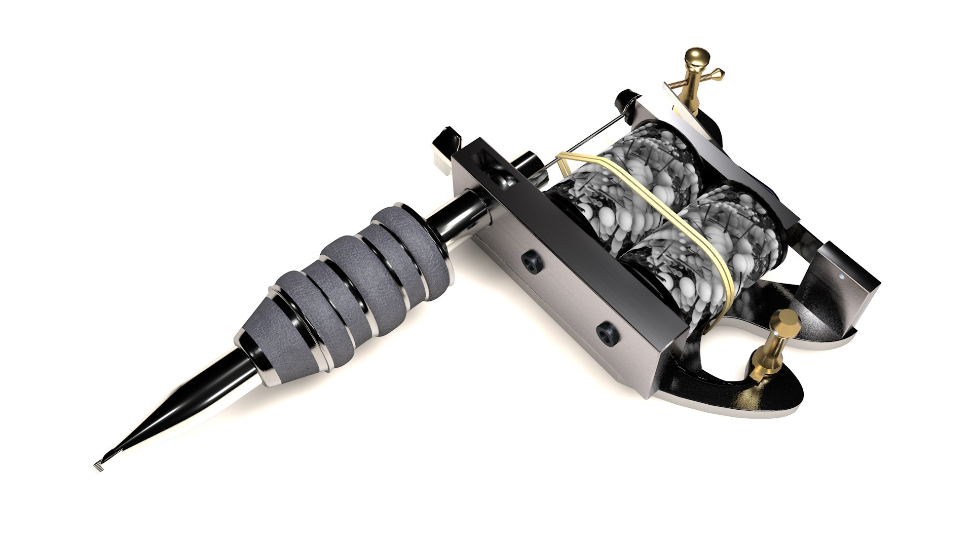 3D Model Tattoo Shader Machine - TurboSquid 1282175