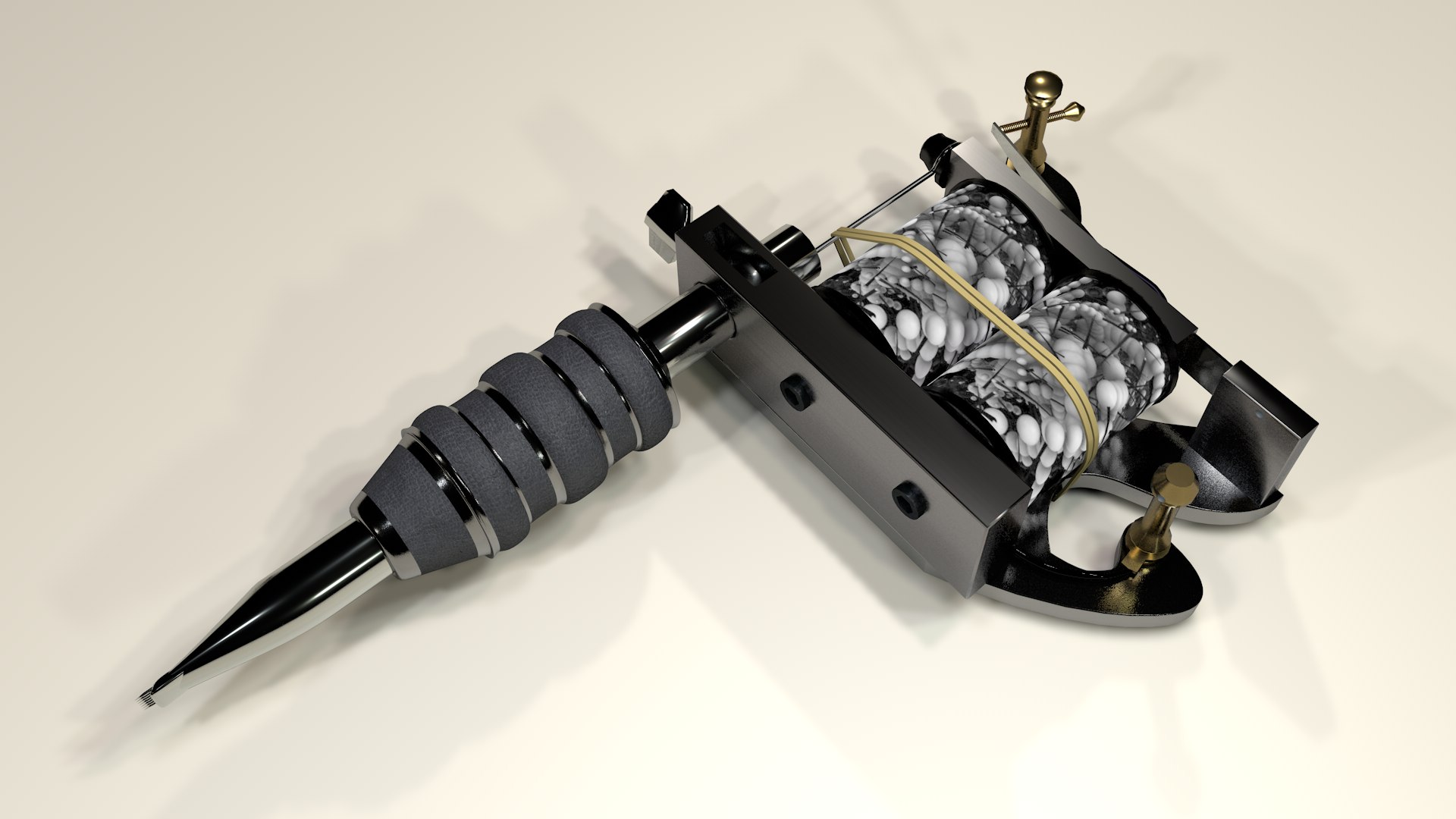 3D Model Tattoo Shader Machine - TurboSquid 1282175