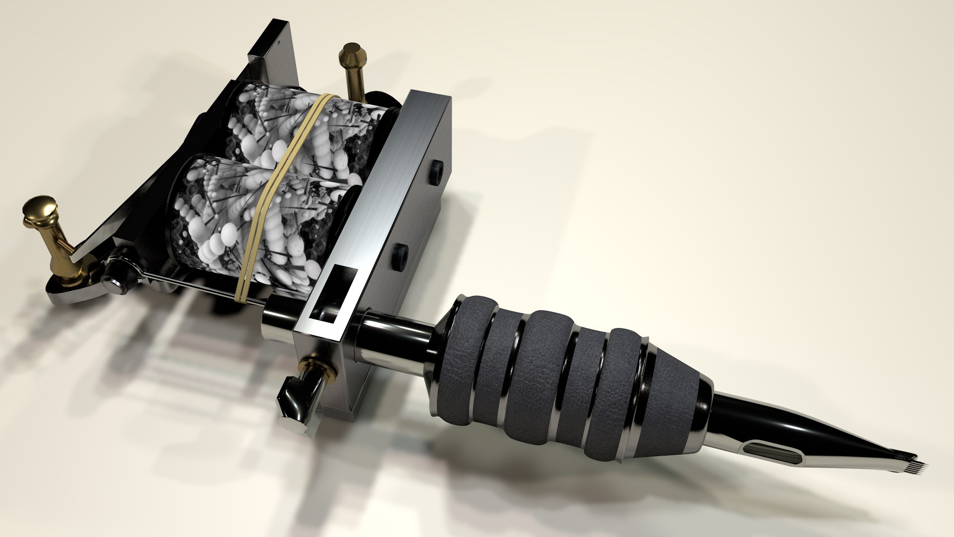 3D Model Tattoo Shader Machine - TurboSquid 1282175