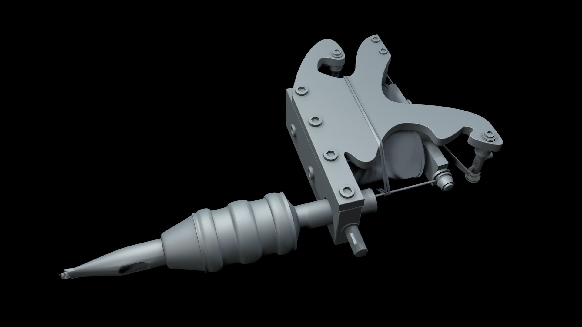 3D Model Tattoo Shader Machine - TurboSquid 1282175