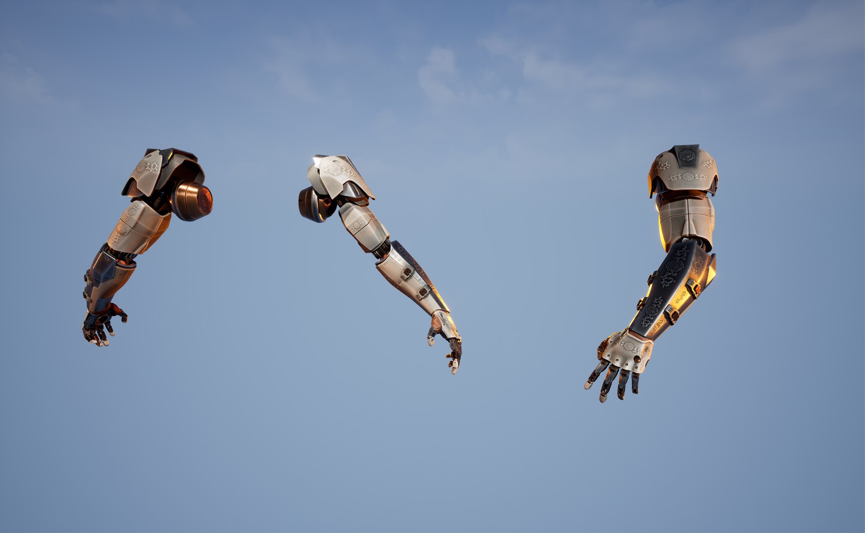 Mechanical Arm Robot Hand With Cables And Carvings 3D Model 3D Model ...