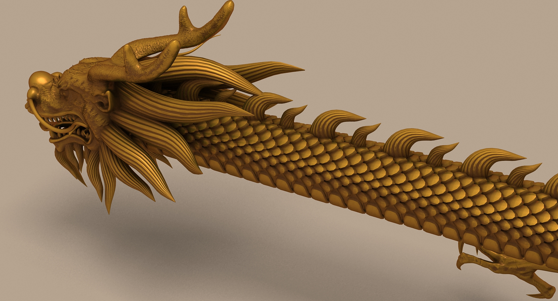 3d chinese straight dragon
