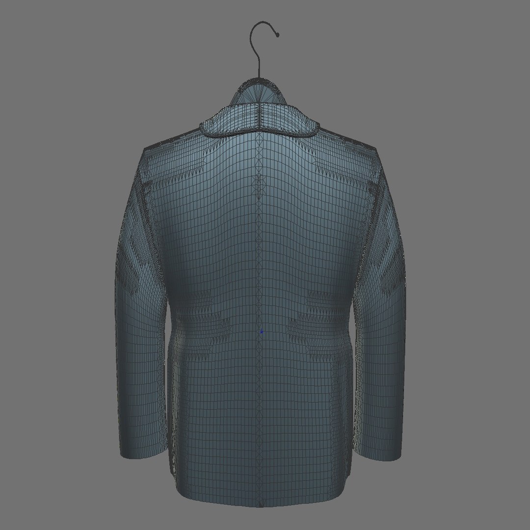 3d Model Grey Jacket Coat Hanger