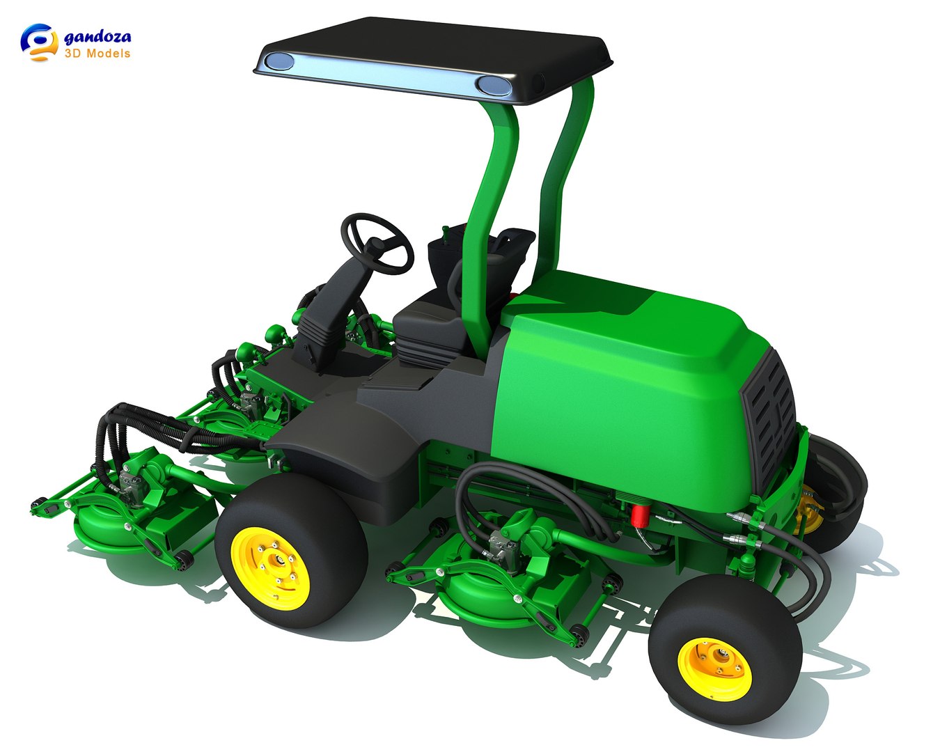3d lawn mower model