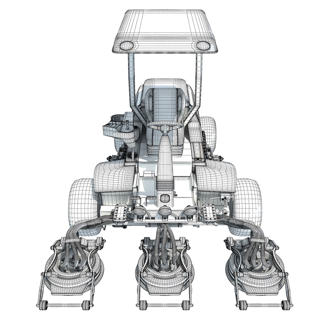 3d Lawn Mower Model