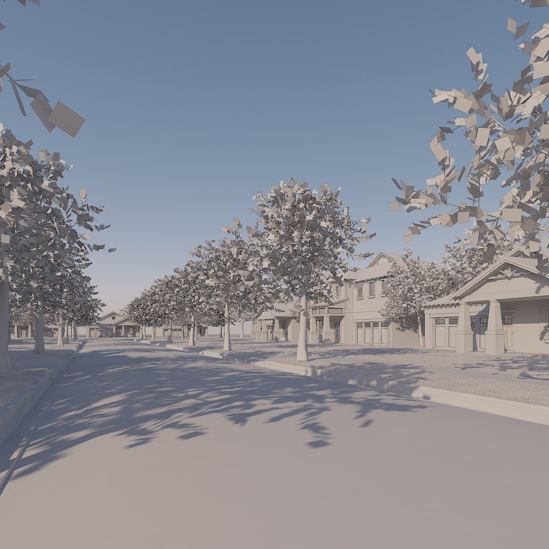 Street View Neighborhood Model - TurboSquid 1405462