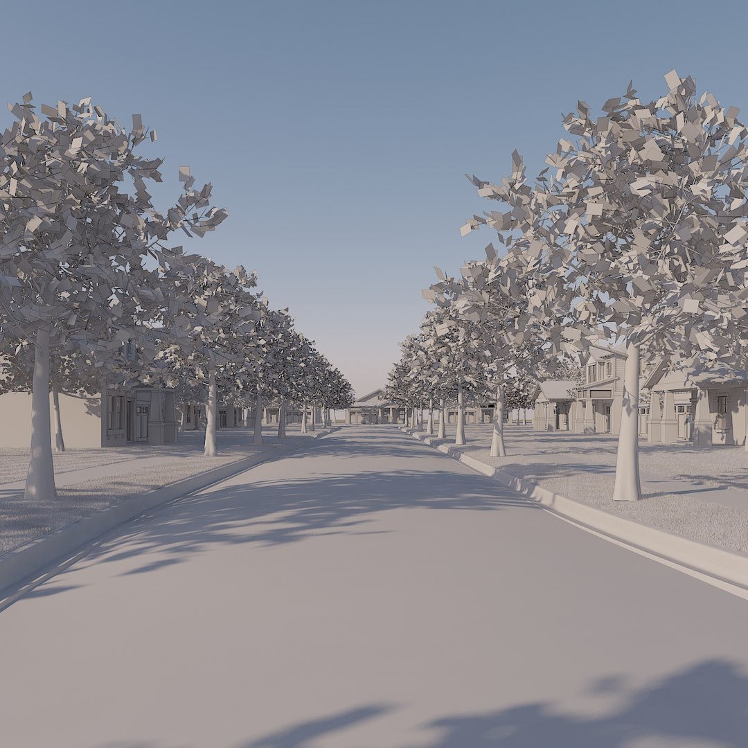 Street View Neighborhood Model - TurboSquid 1405462