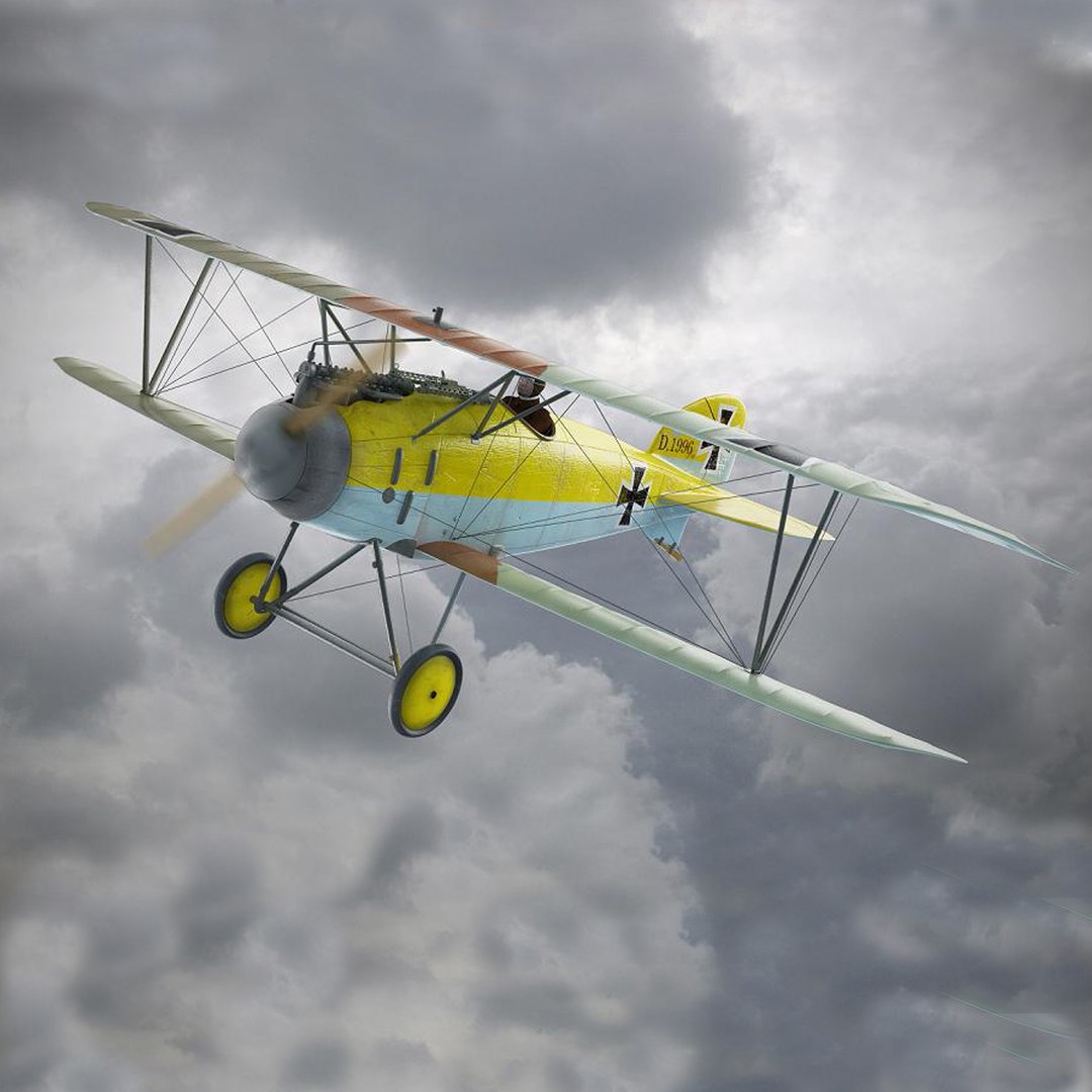 ww1 albatros diii fighter aircraft 3d model
