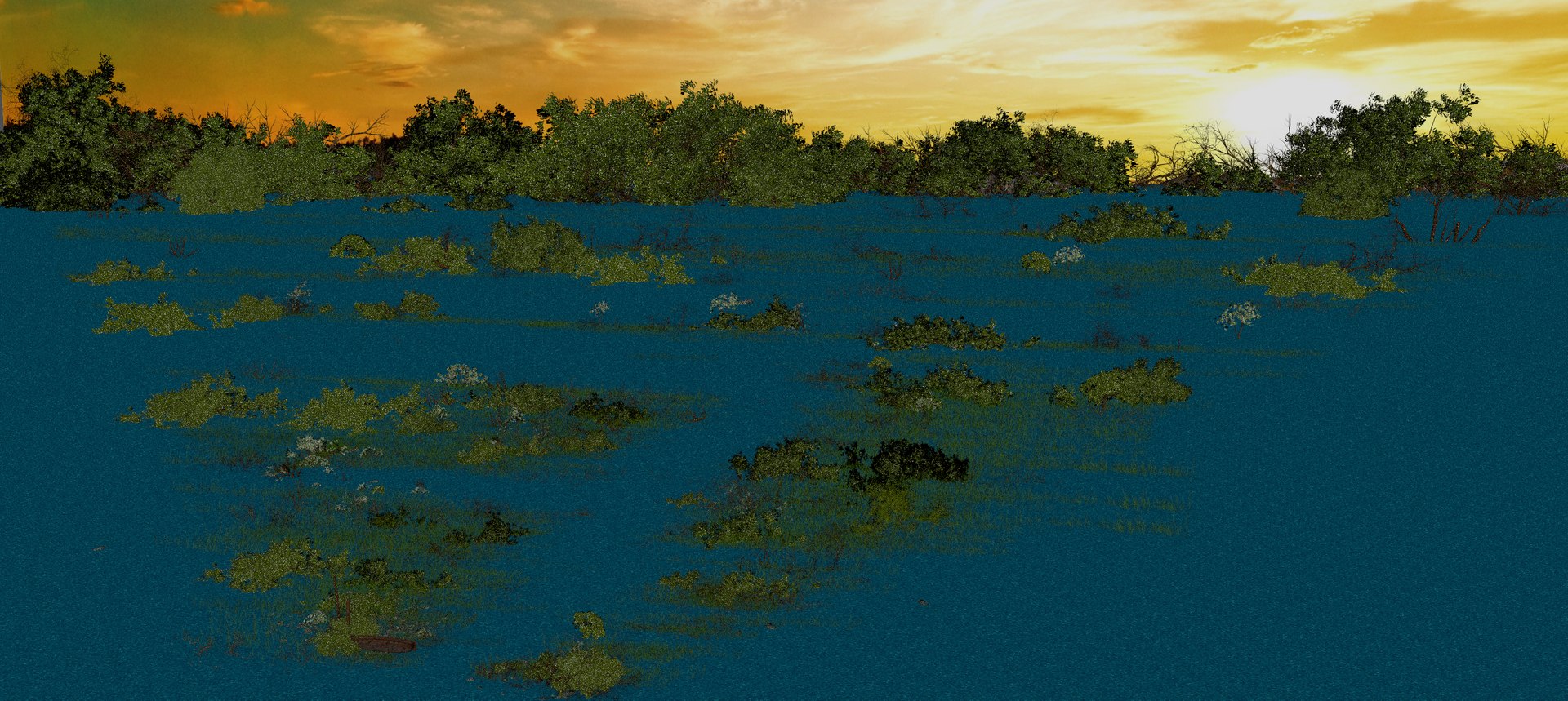Sunset Swamp Environment 3D Model - TurboSquid 2150978