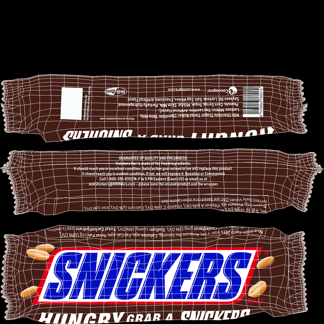 Snickers chocolate bar 3D model - TurboSquid 1418888