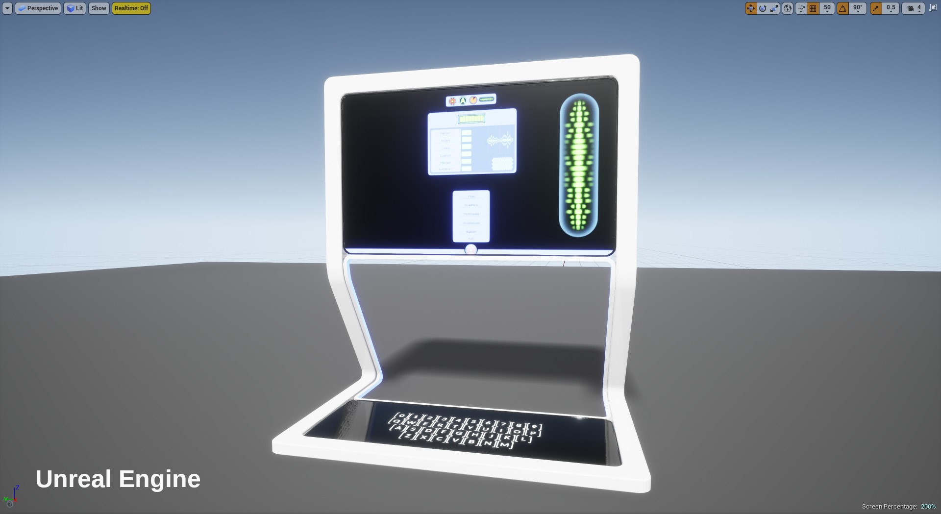 Minimalistic computer 3D model - TurboSquid 1693024