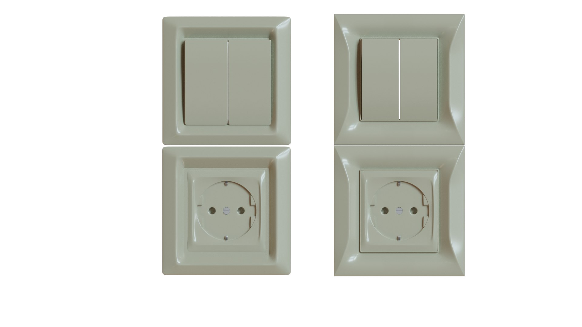 3d Model Switch Socket Collection Model - TurboSquid 1760596