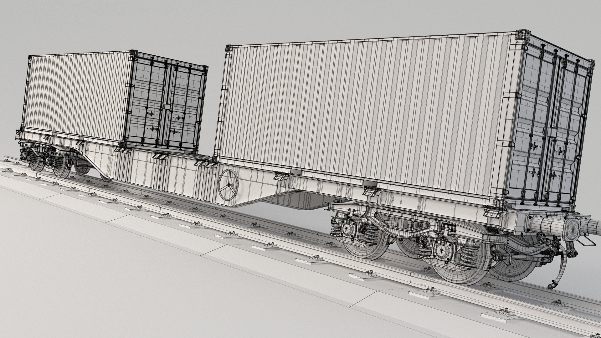 Container Train Sgs 3D Model - TurboSquid 1524041