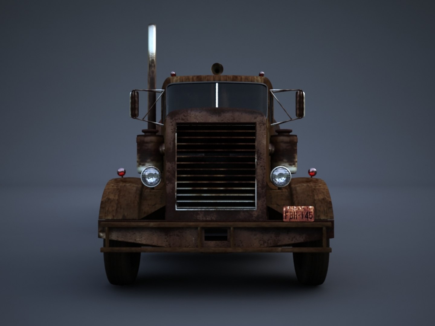 3d model rusty tanker truck