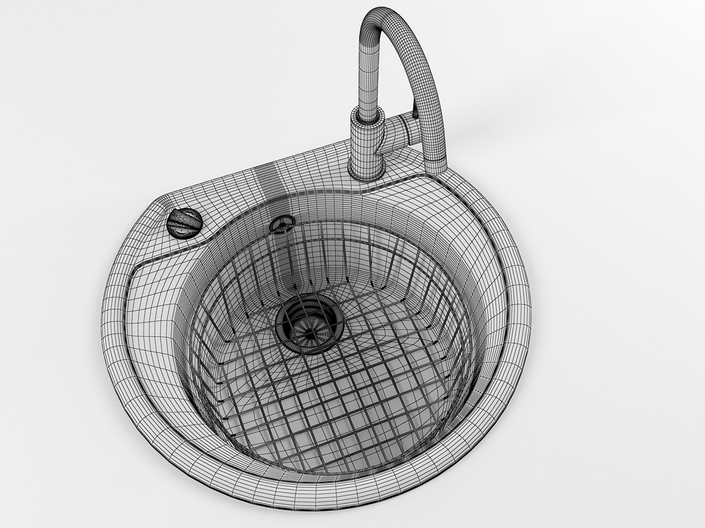 3D Kitchen Sink Rondoval 4s Model - TurboSquid 1349587