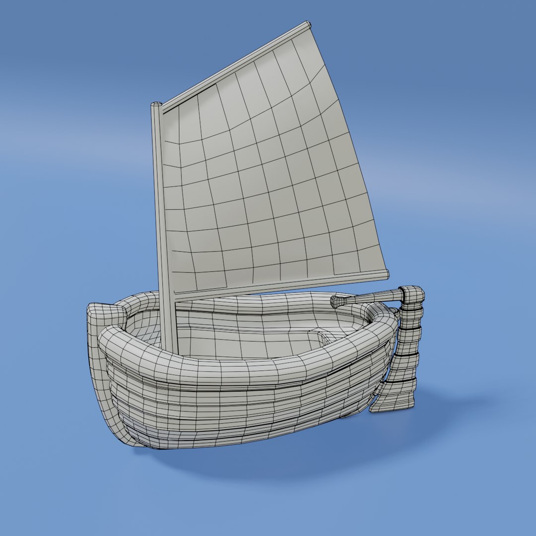 3D Cartoon Sailboat Model - TurboSquid 1496149