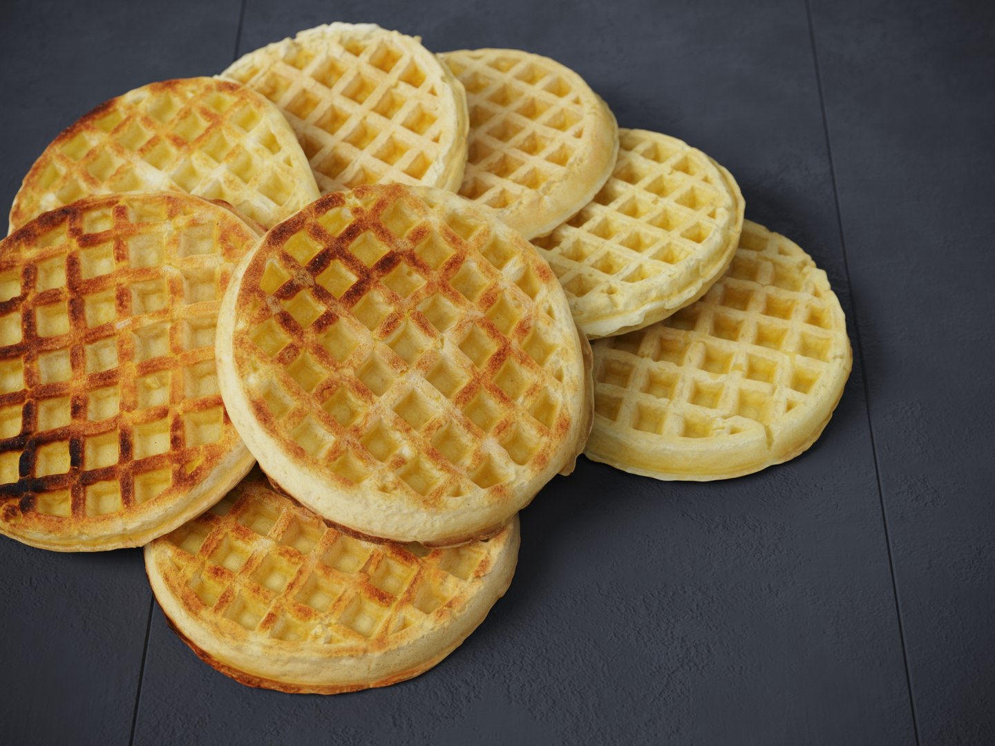 Waffle Round 3D - TurboSquid 2098443