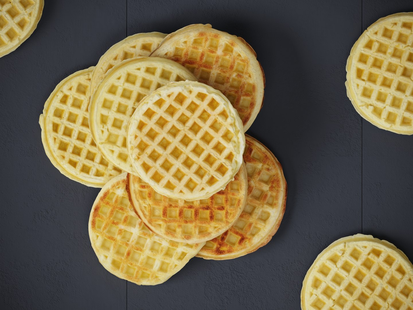 Waffle Round 3D - TurboSquid 2098443