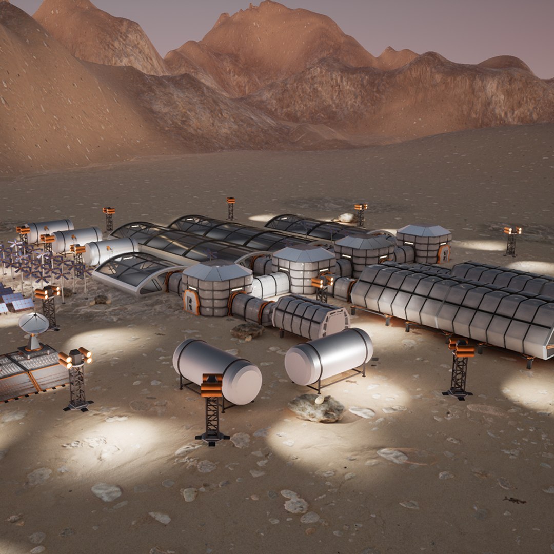 LowPoly Modular Space Station 3D - TurboSquid 2141314