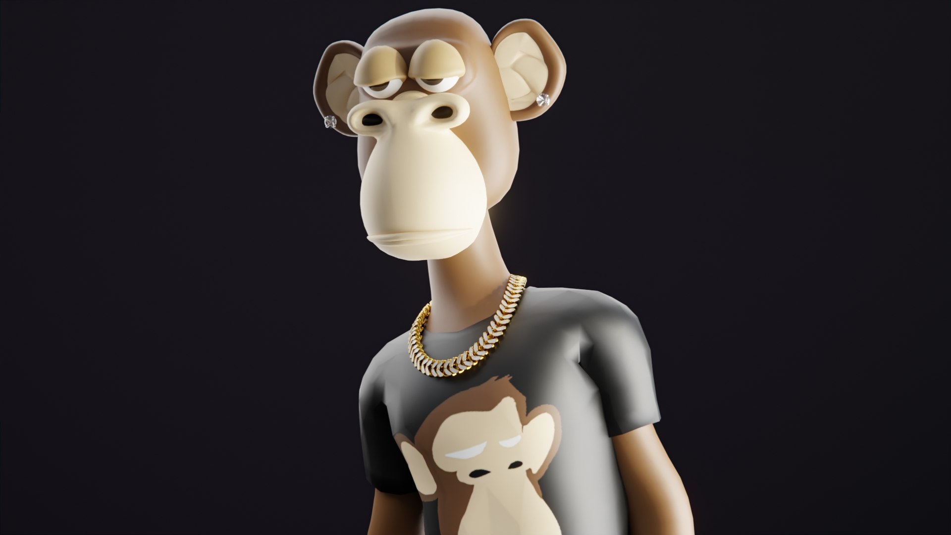 modelo 3d NFT Ape with Clothes - TurboSquid 1898065