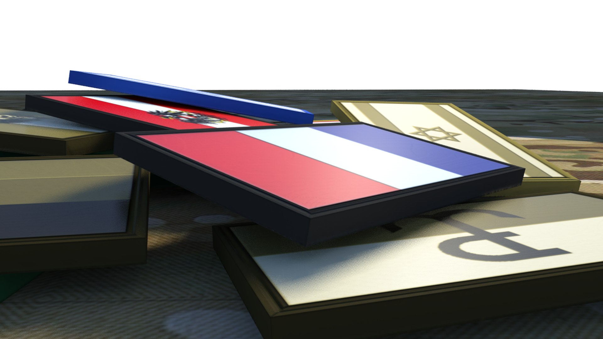 Velcro Flag Patches 3d Model