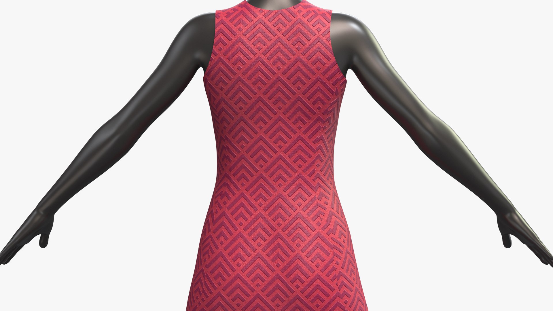 3D Model Female Dress 008 Material 07 Mannequin 01 Pose 01 PBR 4K ...