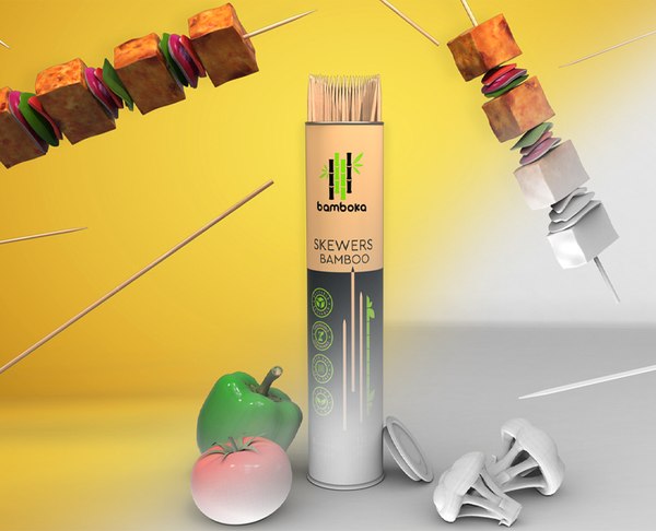 3D bamboo sticks advertisement vegetable - TurboSquid 1693596