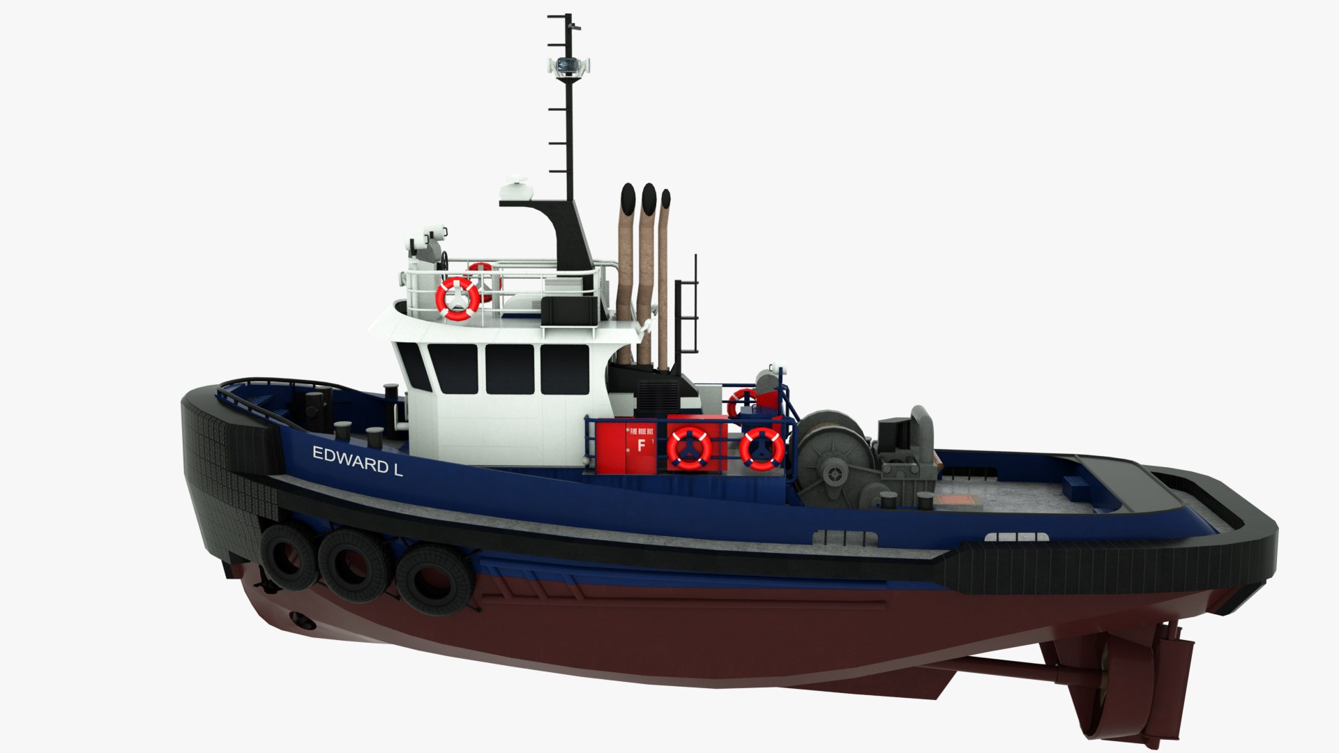 Tugboat Edward L 3D Model - TurboSquid 1760374