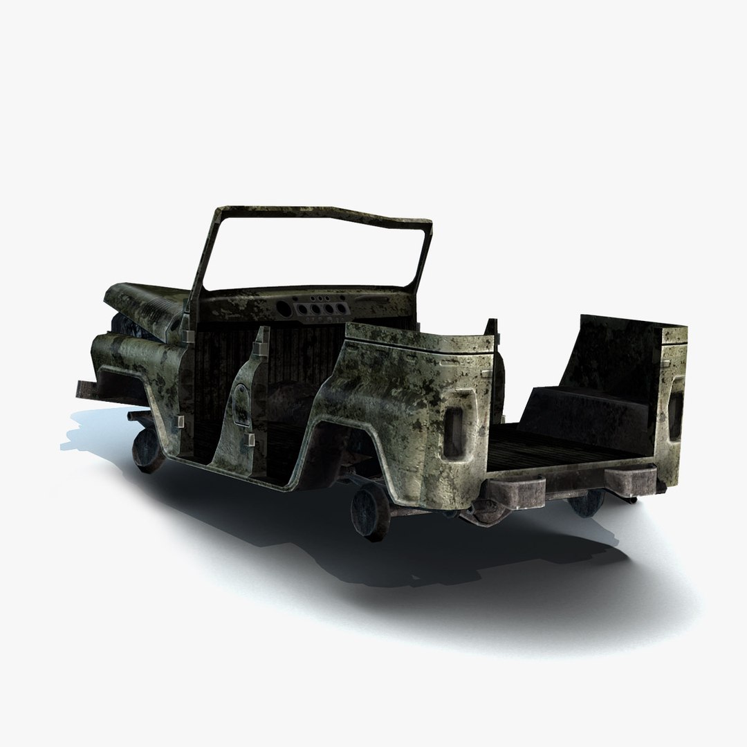 russian military uaz-3151 3d model