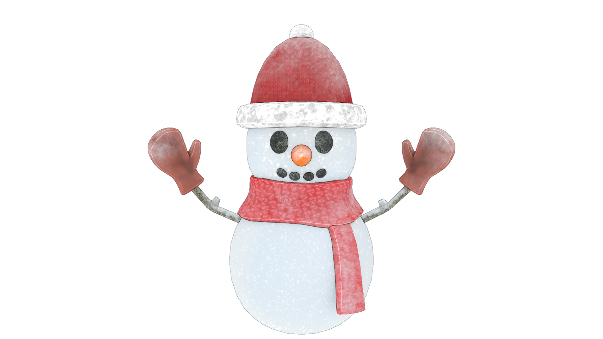 Snow man with red scalp 3D model - TurboSquid 1996824