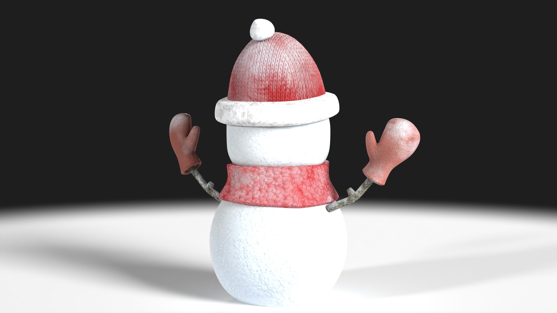 Snow man with red scalp 3D model - TurboSquid 1996824
