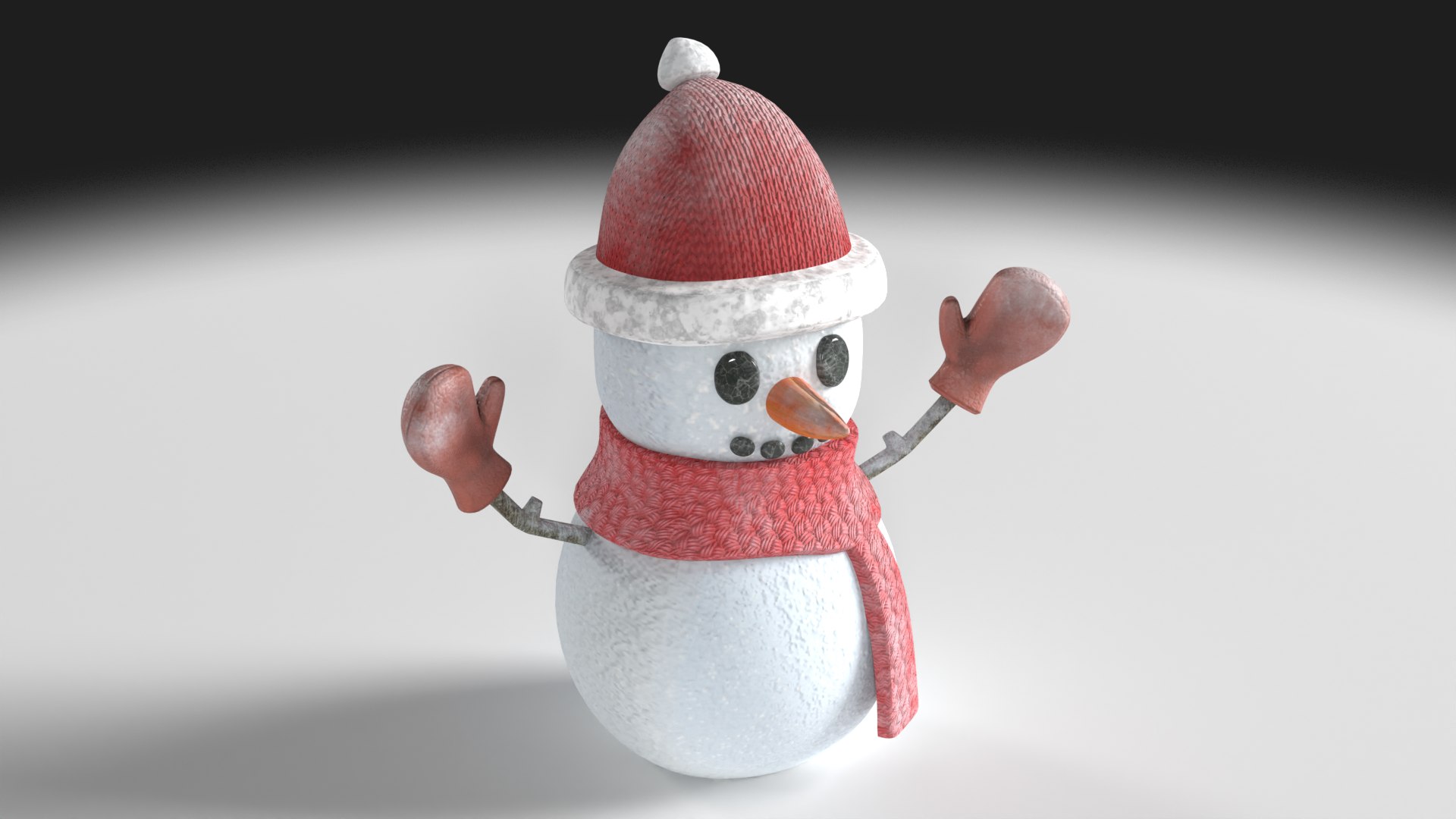 Snow man with red scalp 3D model - TurboSquid 1996824