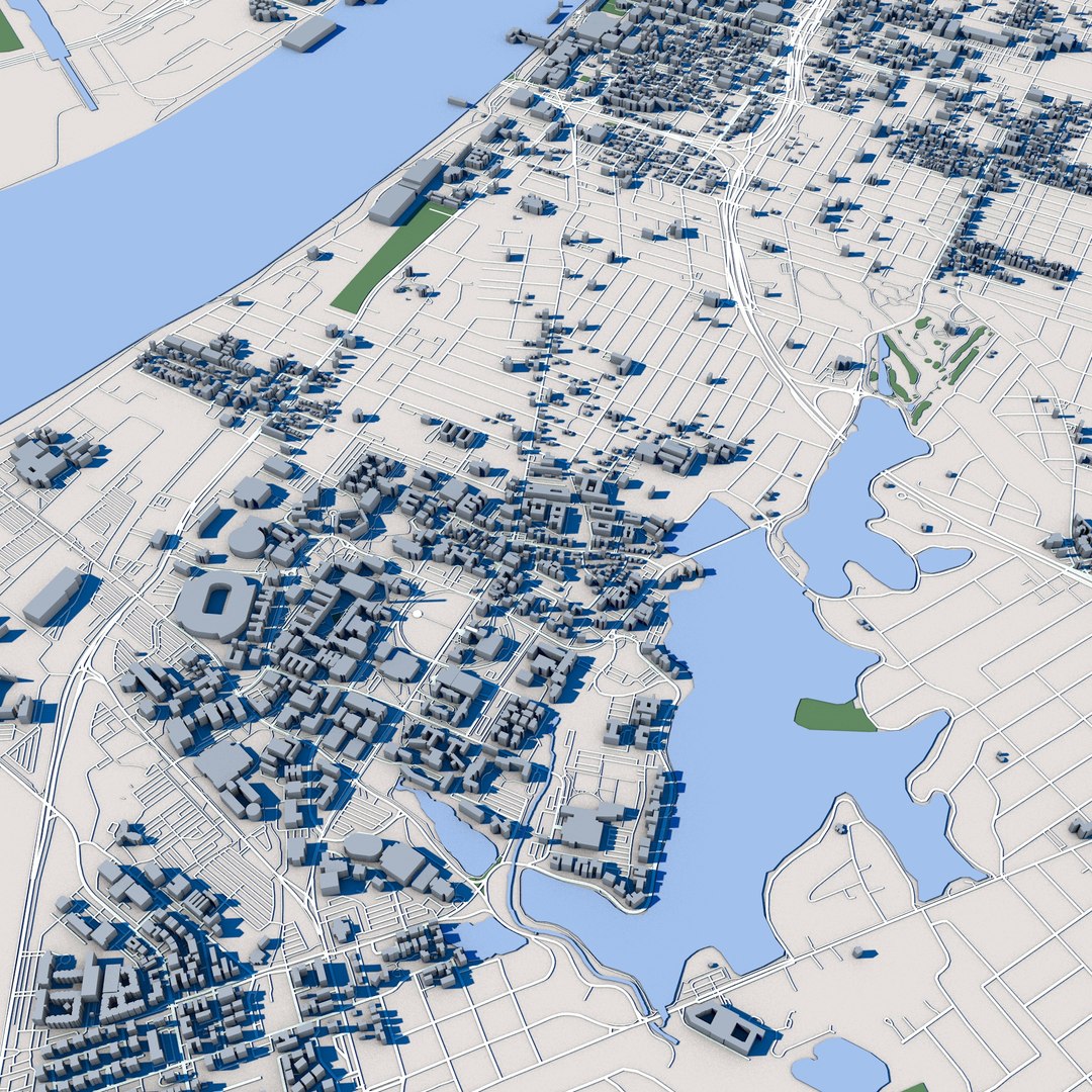 3D Baton Rouge City Louisiana - TurboSquid 2410037