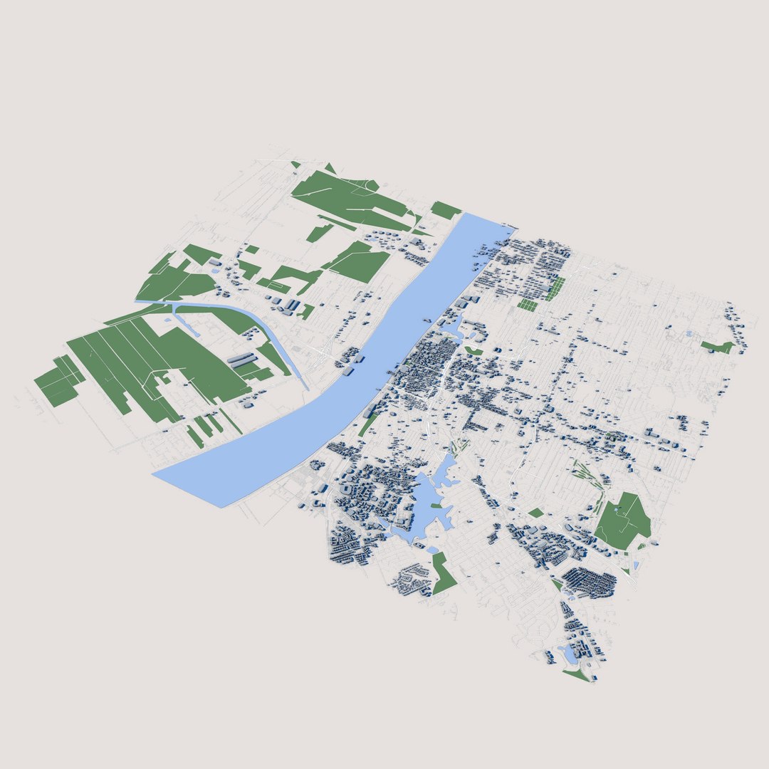 3D Baton Rouge City Louisiana - TurboSquid 2410037
