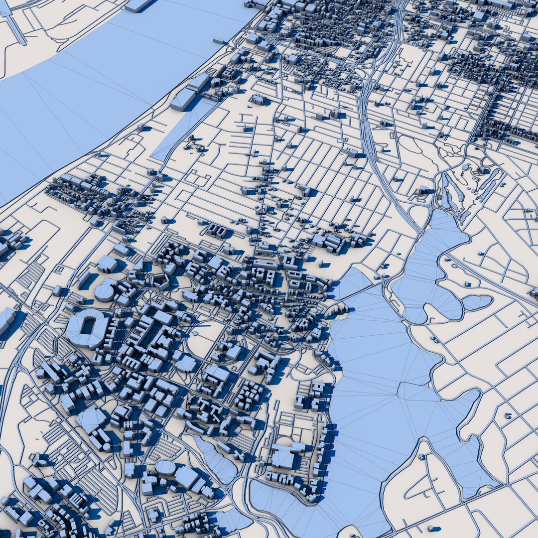 3D Baton Rouge City Louisiana - TurboSquid 2410037