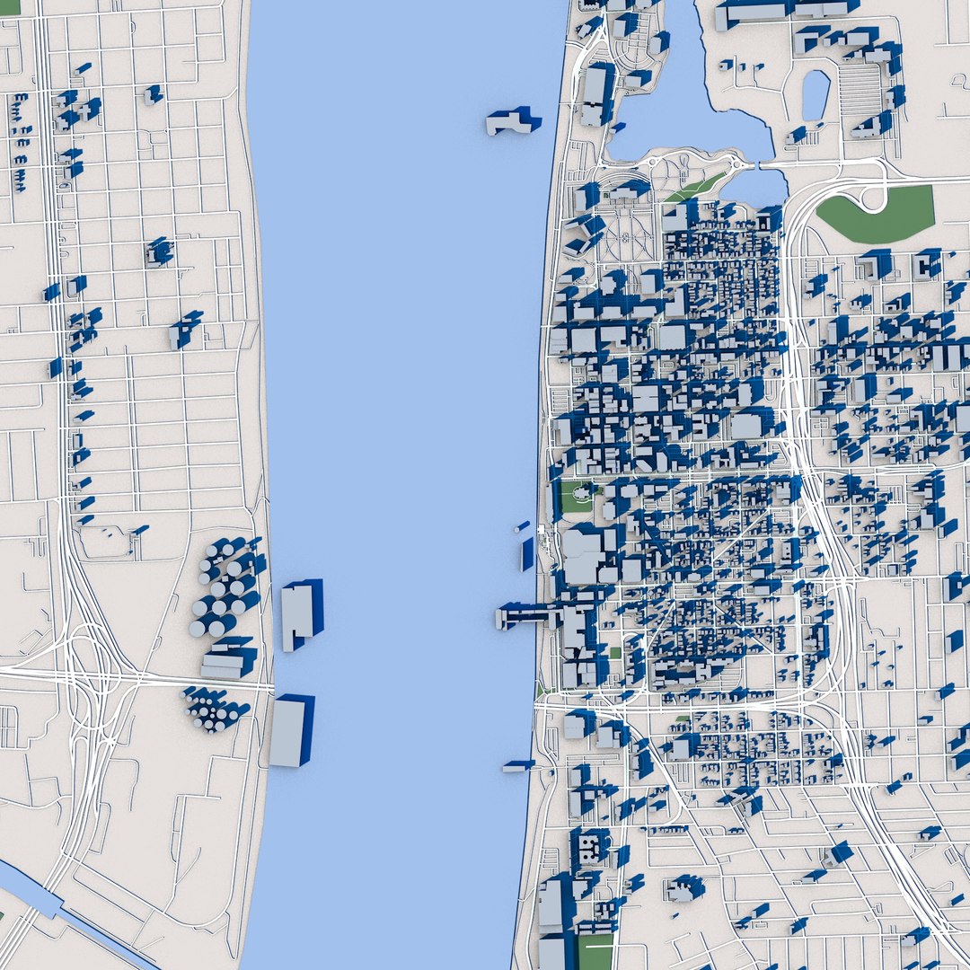 3D Baton Rouge City Louisiana - TurboSquid 2410037