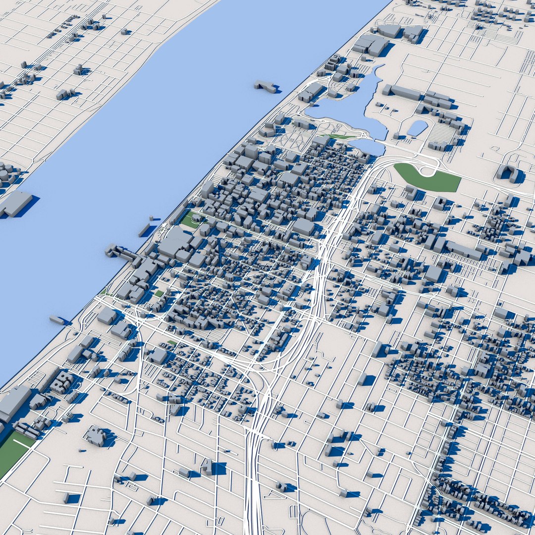 3D Baton Rouge City Louisiana - TurboSquid 2410037