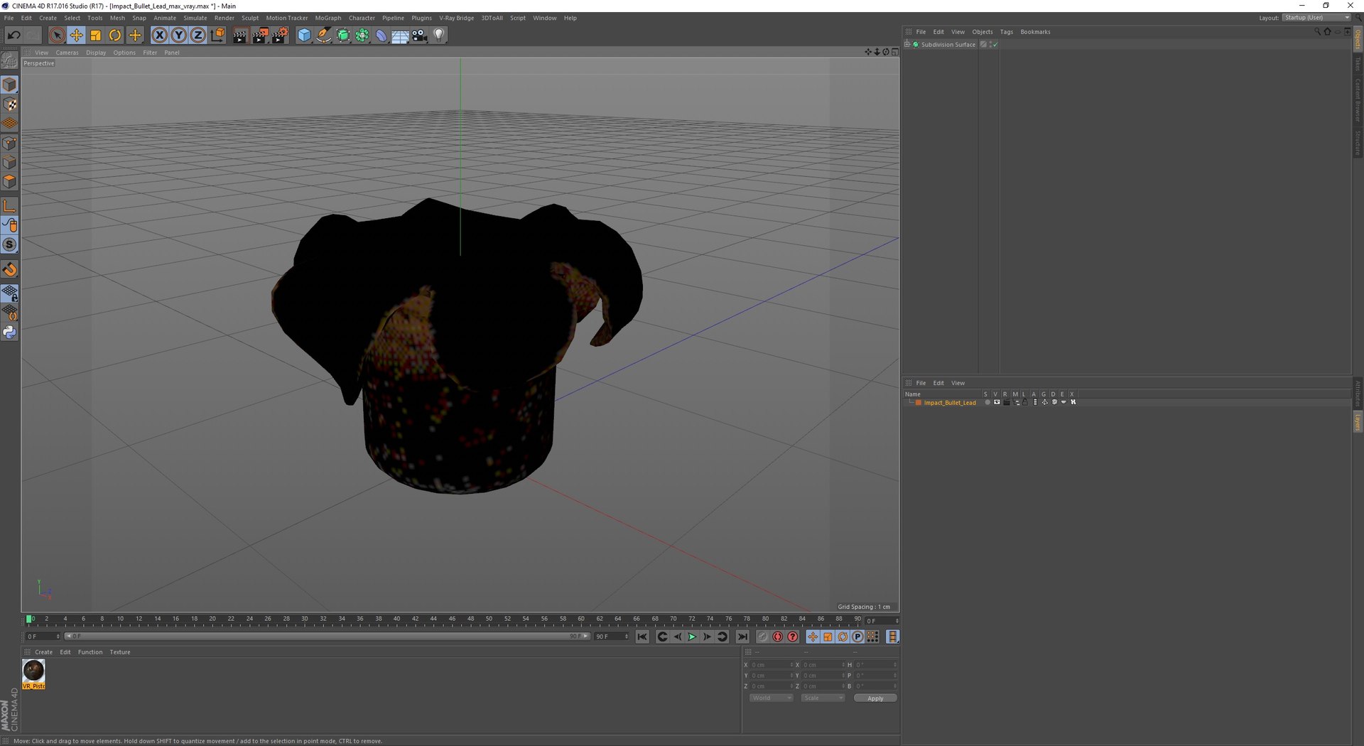 3D Impact Bullet Lead Model - TurboSquid 2282948
