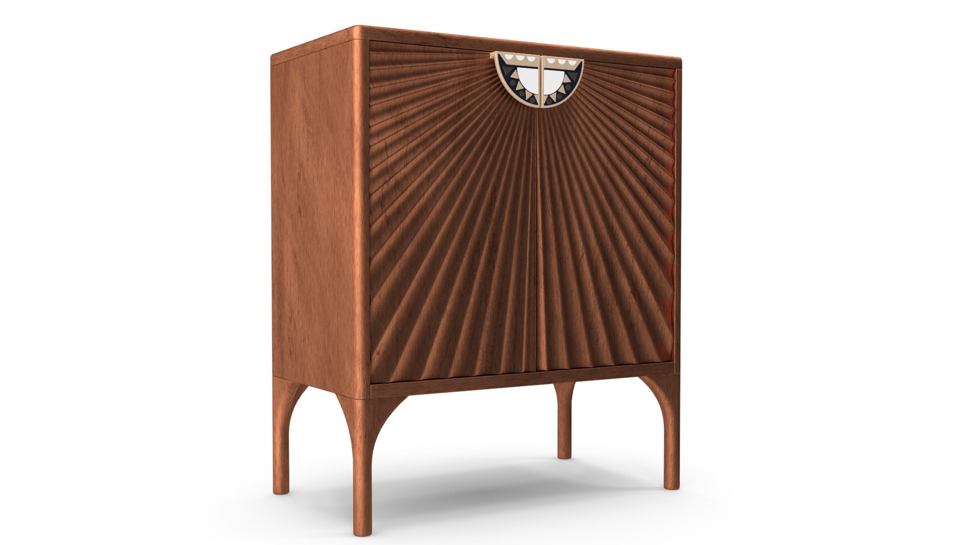 Daybreak Sun Motif Wood Cabinet Model - TurboSquid 2306933