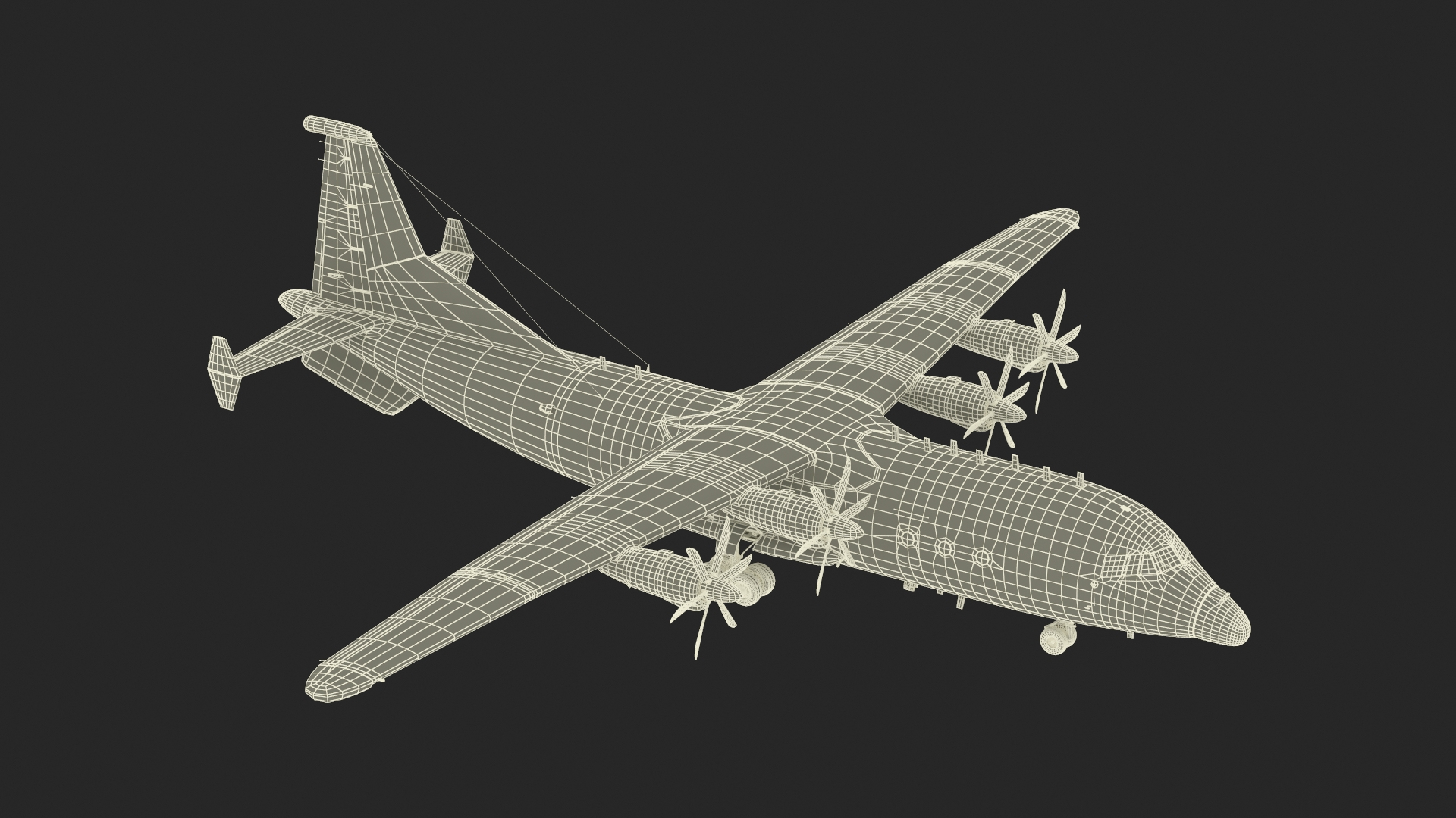 Military Turboprop Transport Aircraft Rigged 3D Model - TurboSquid 2302603