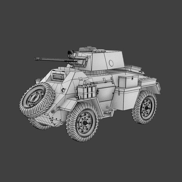 british humber armoured car 3d obj