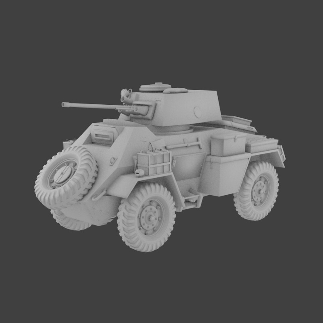british humber armoured car 3d obj