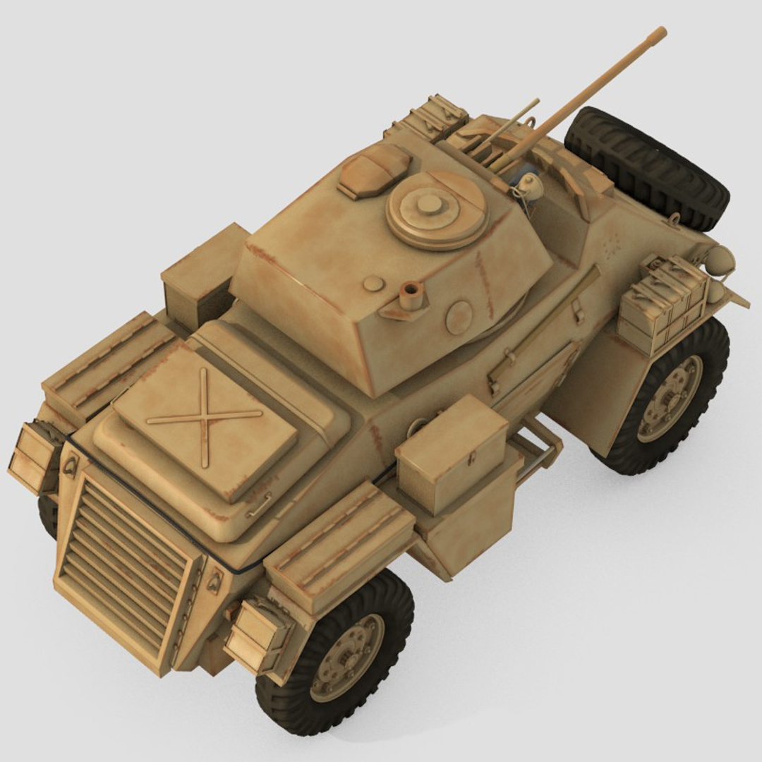 british humber armoured car 3d obj