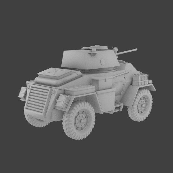 british humber armoured car 3d obj