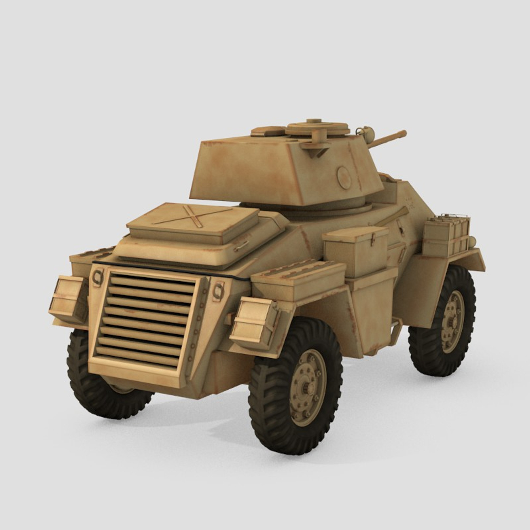 british humber armoured car 3d obj