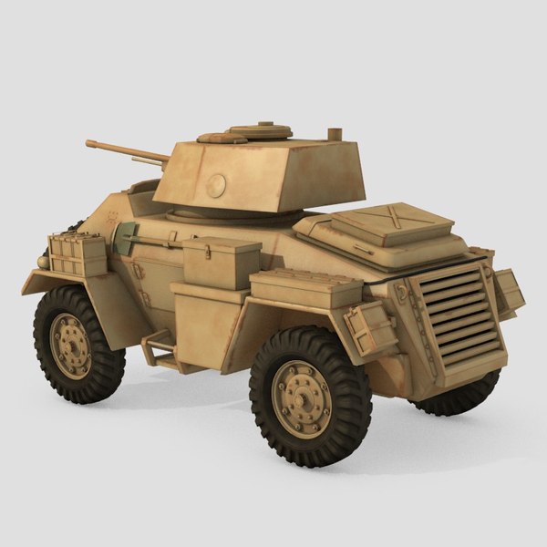 british humber armoured car 3d obj